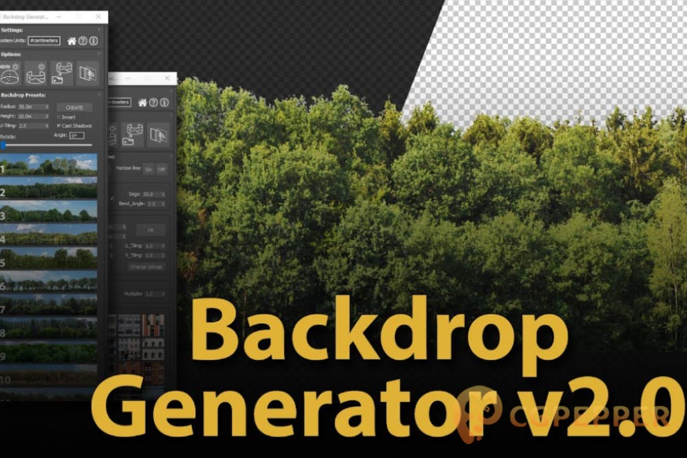 3DS MAX 环形背景生成插件 Backdrop Generator V2.0 – CGPepper-专注优质三维资源