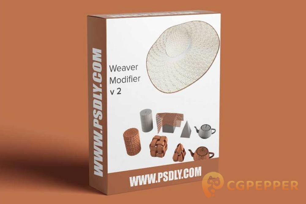 3DS MAX编织纹理插件 Weaver Modifier v2.3 for 3ds max 2018-2023 – CGPepper-专注优质三维资源
